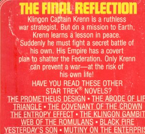 STAR TREK # 16 THE FINAL REFLECTION by JOHN M. FORD 1984 PAPERBACK BOOK ...