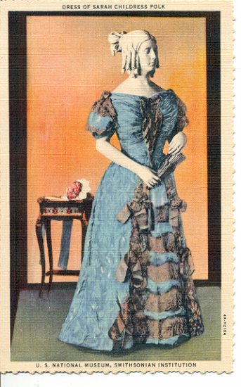 DRESS OF SARAH CHILDRESS POLK U.S. NATIONAL MUSEUM SMITHSONIAN ...