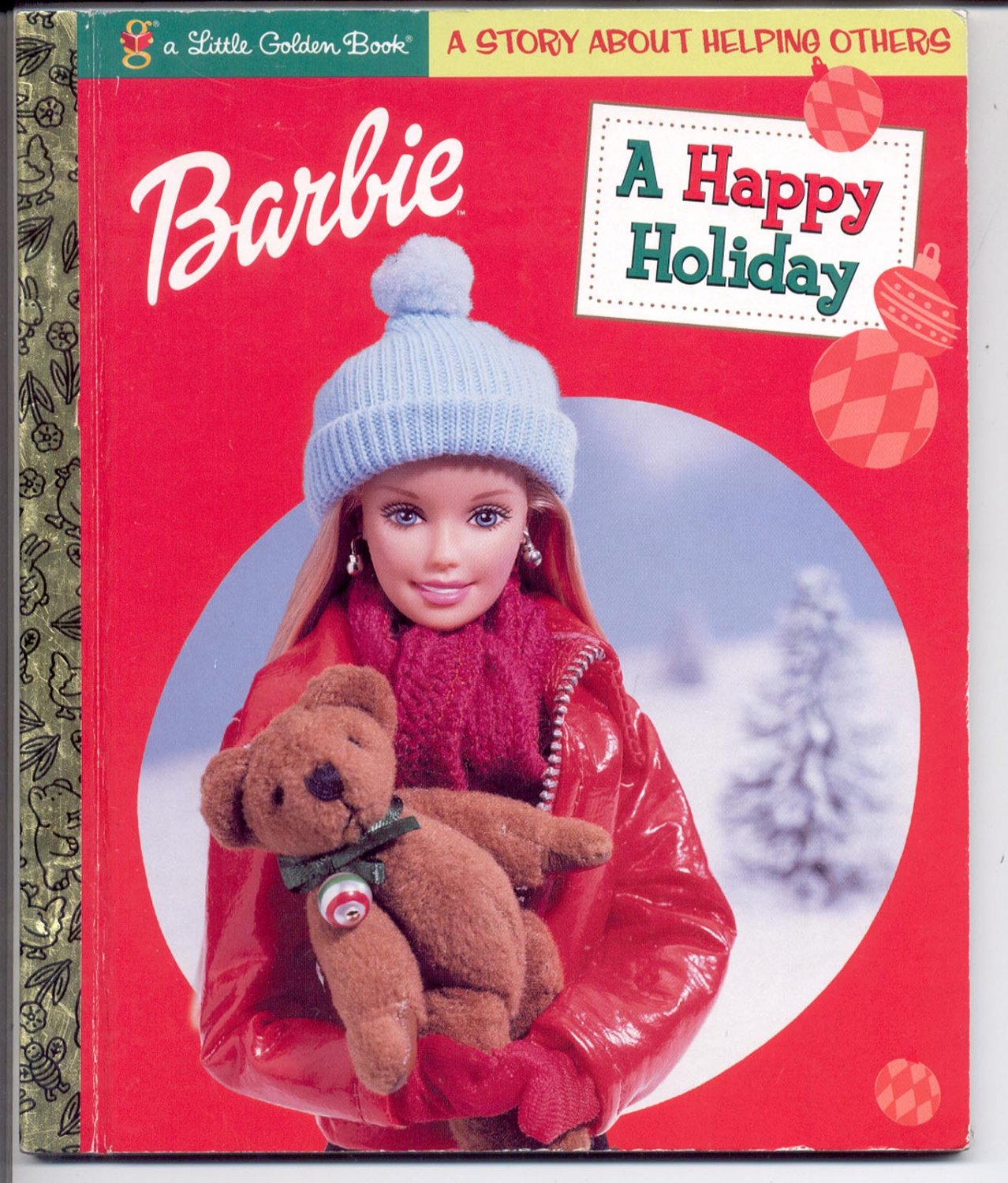 A LITTLE GOLDEN BOOK - BARBIE - A HAPPY HOLIDAY CHILDRENS HARDBACK BOOK ...