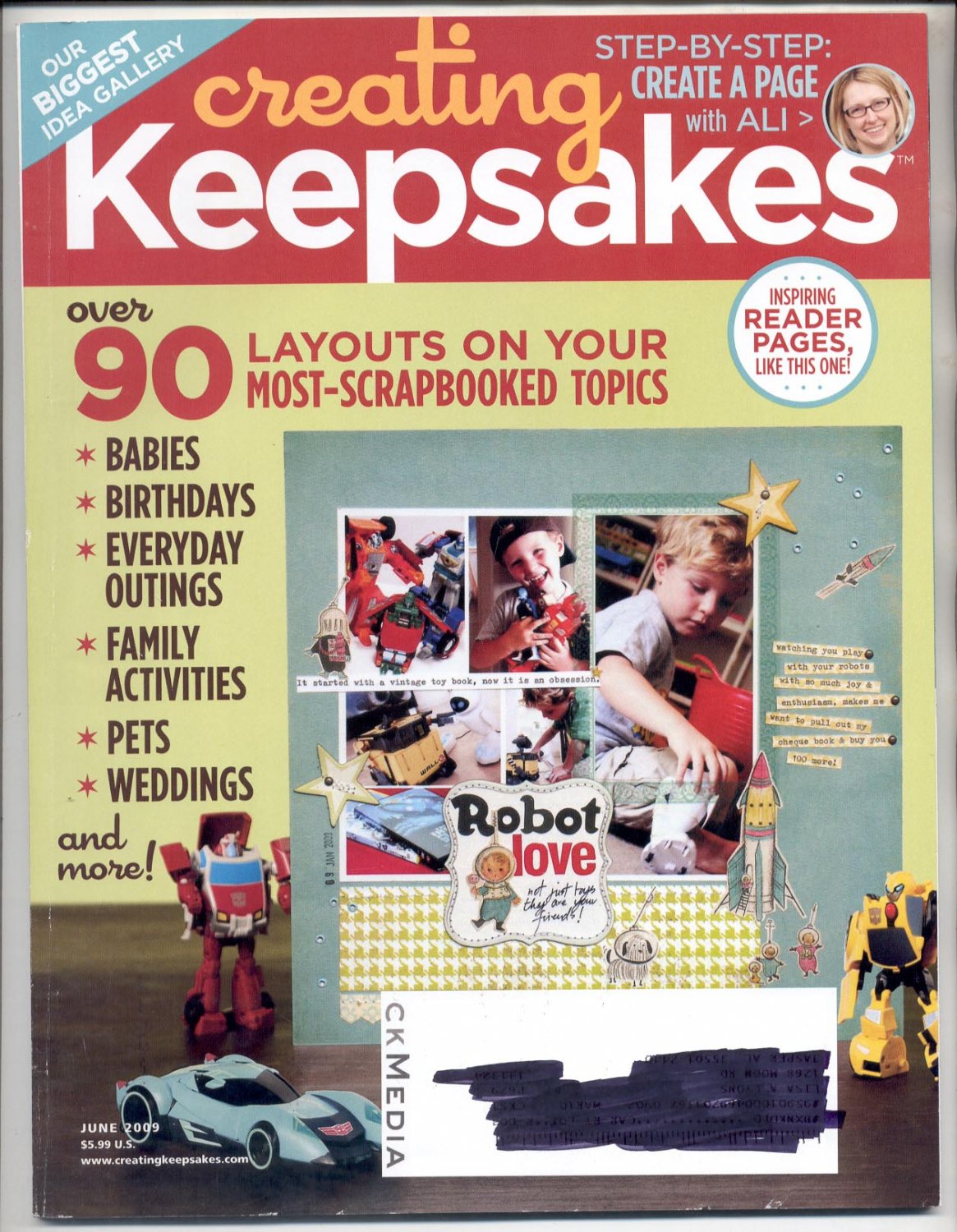 CREATING KEEPSAKES SCRAPBOOKING CRAFT MAGAZINE JUNE 2009 NEAR MINT