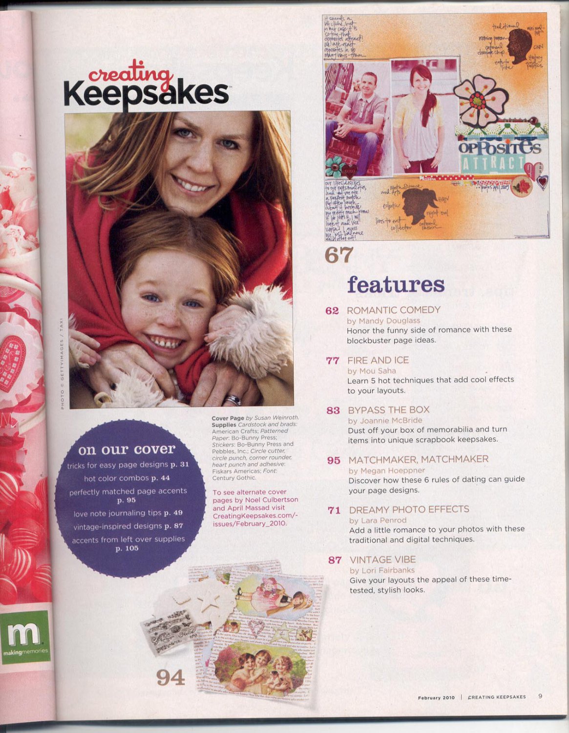 CREATING KEEPSAKES SCRAPBOOKING CRAFT MAGAZINE FEBRUARY 2010 NEAR MINT