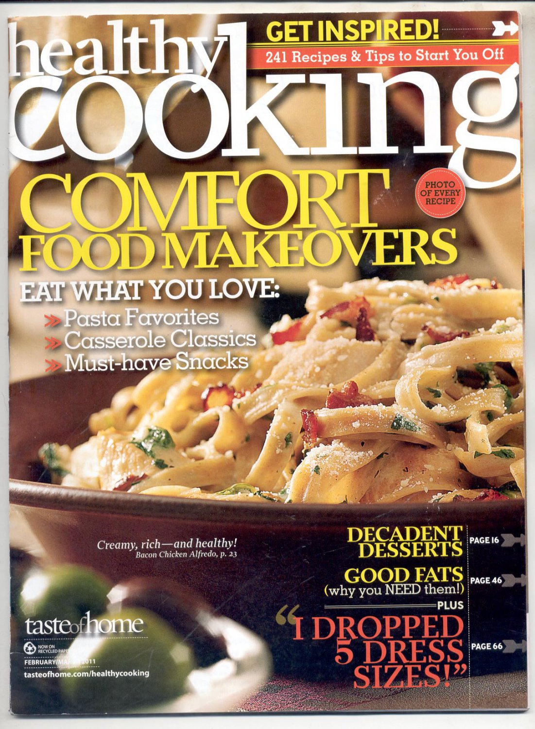 TASTE OF HOME'S HEALTHY COOKING MAGAZINE ~COMFORT FOODS & DECADENT ...