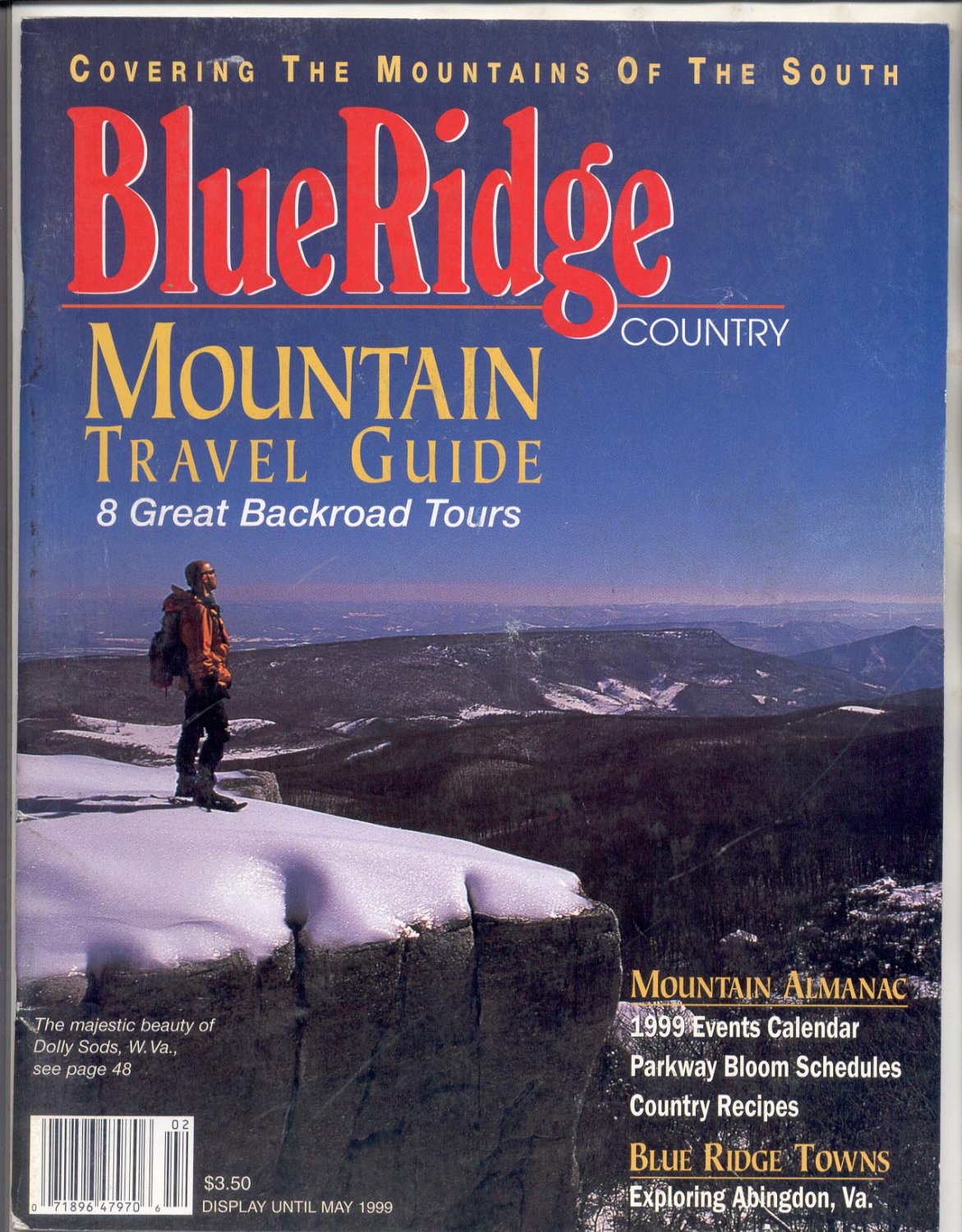 BLUE RIDGE COUNTRY MAGAZINE ~ MOUNTAIN ALMANAC ~ JAN FEB 1999 NEAR MINT
