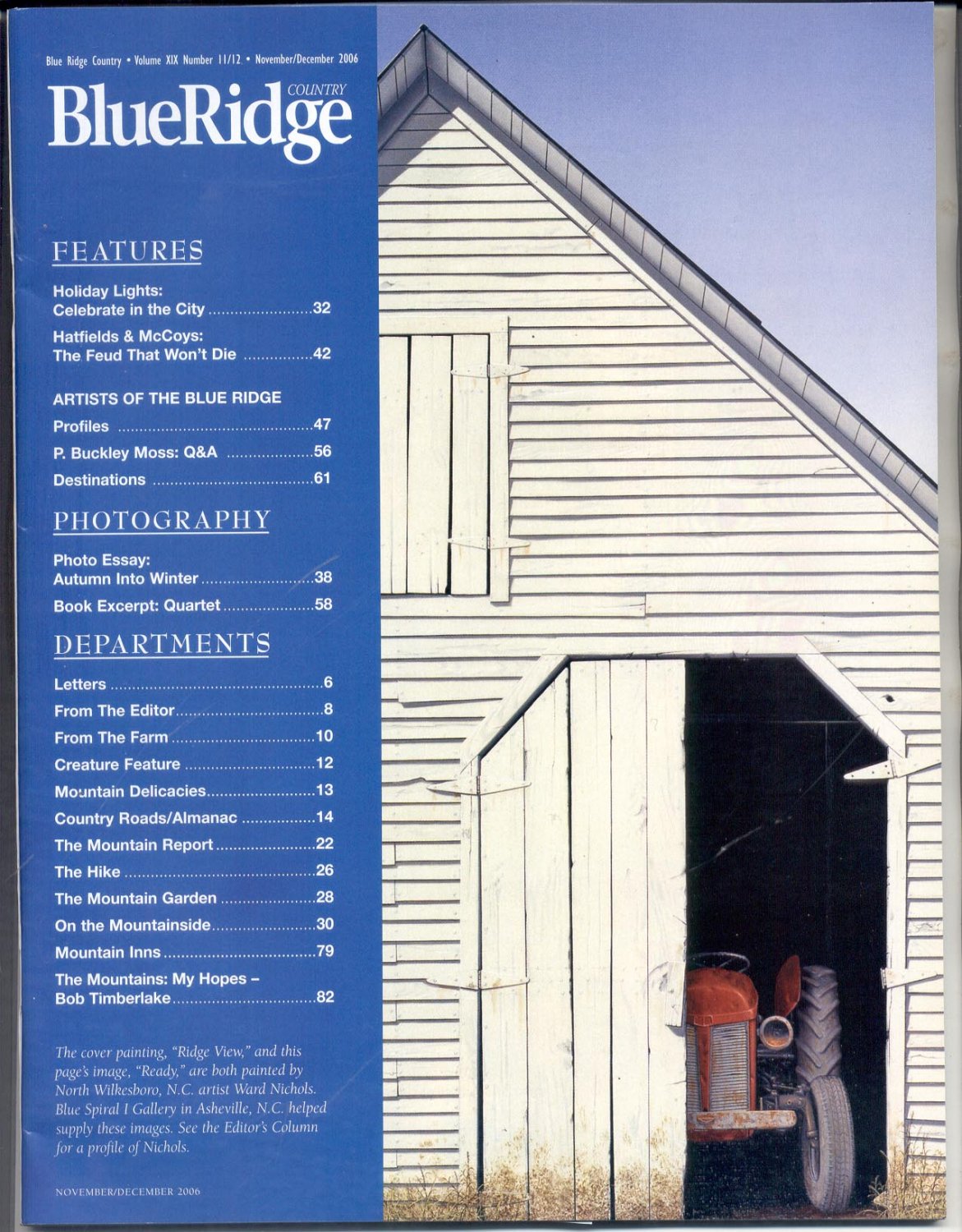 BLUE RIDGE COUNTRY MAGAZINE ~ ARTISTS OF THE BLUE RIDGE SPECIAL ...