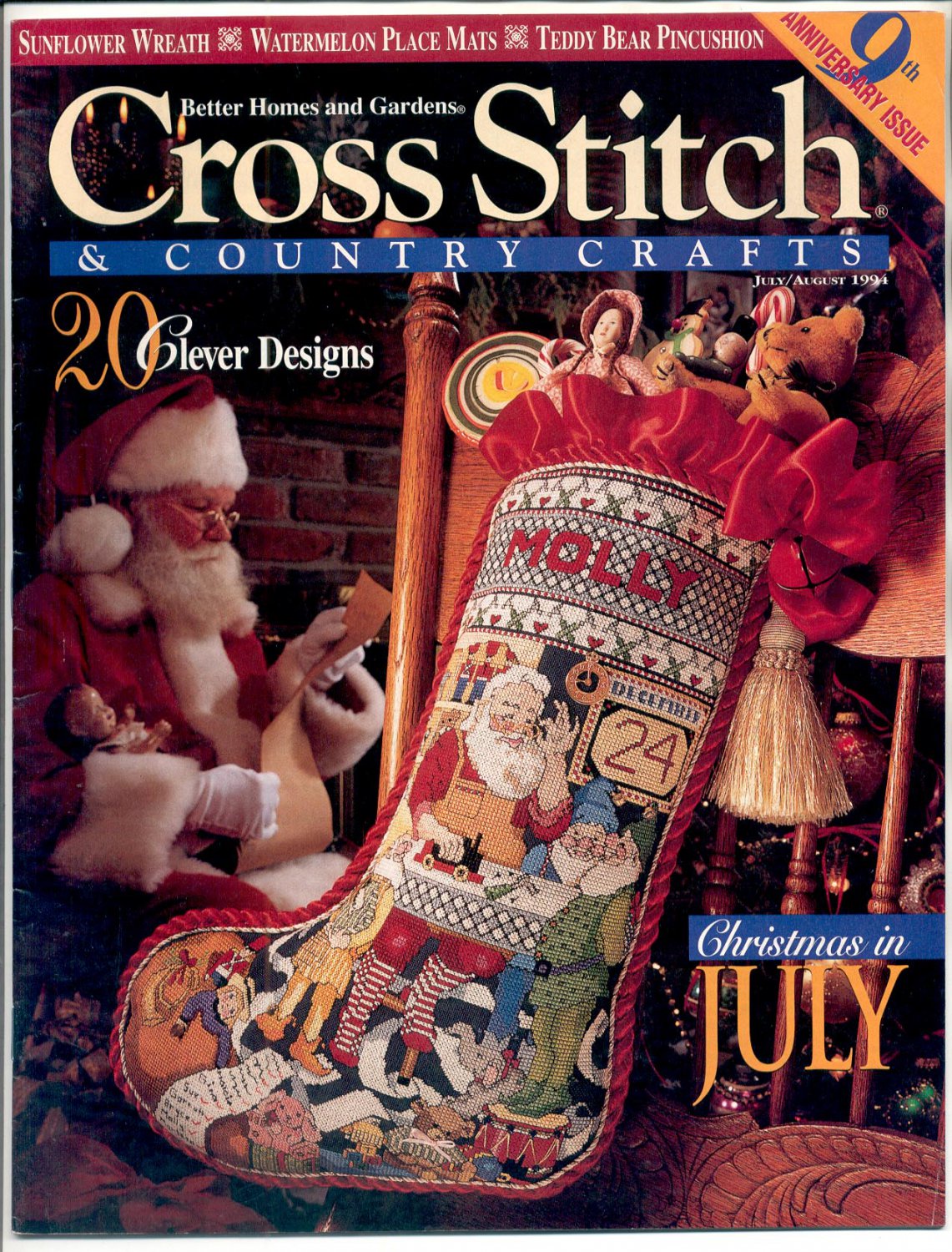 CROSS STITCH & COUNTRY CRAFTS BACK ISSUE MAGAZINE JULY AUGUST 1994 NEAR ...