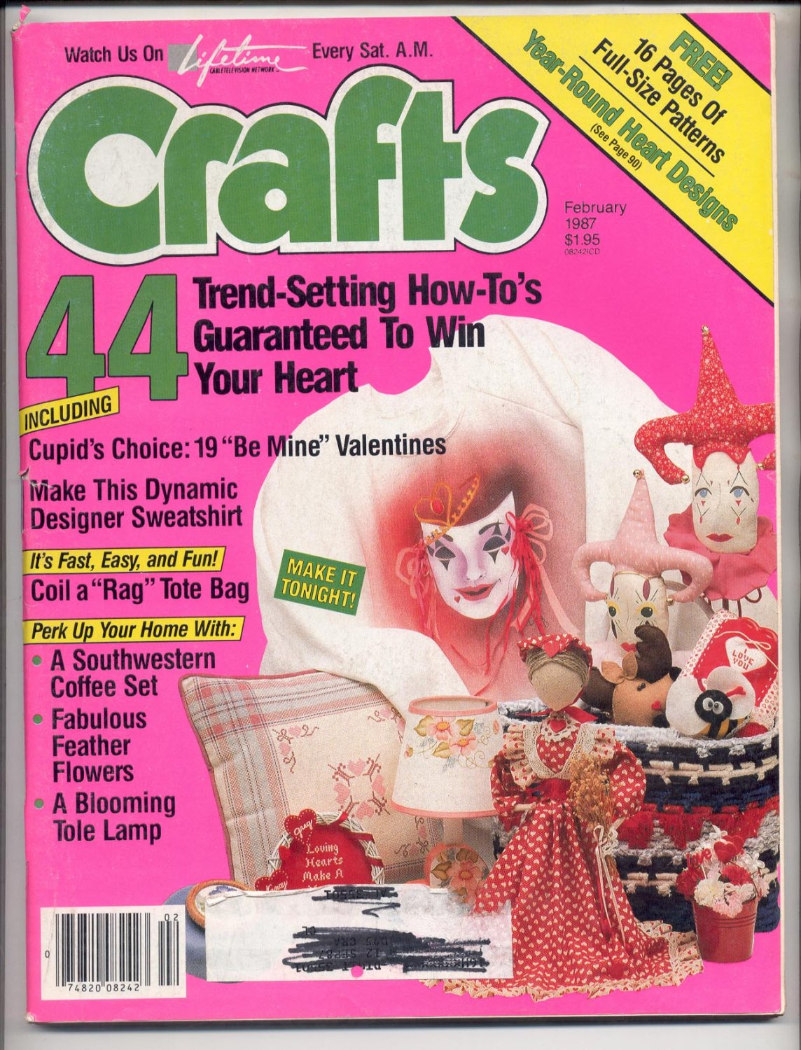 CRAFTS MAGAZINE BACK ISSUE ~ FEBRUARY 1987 W/ FULL SIZE PULL OUT ...