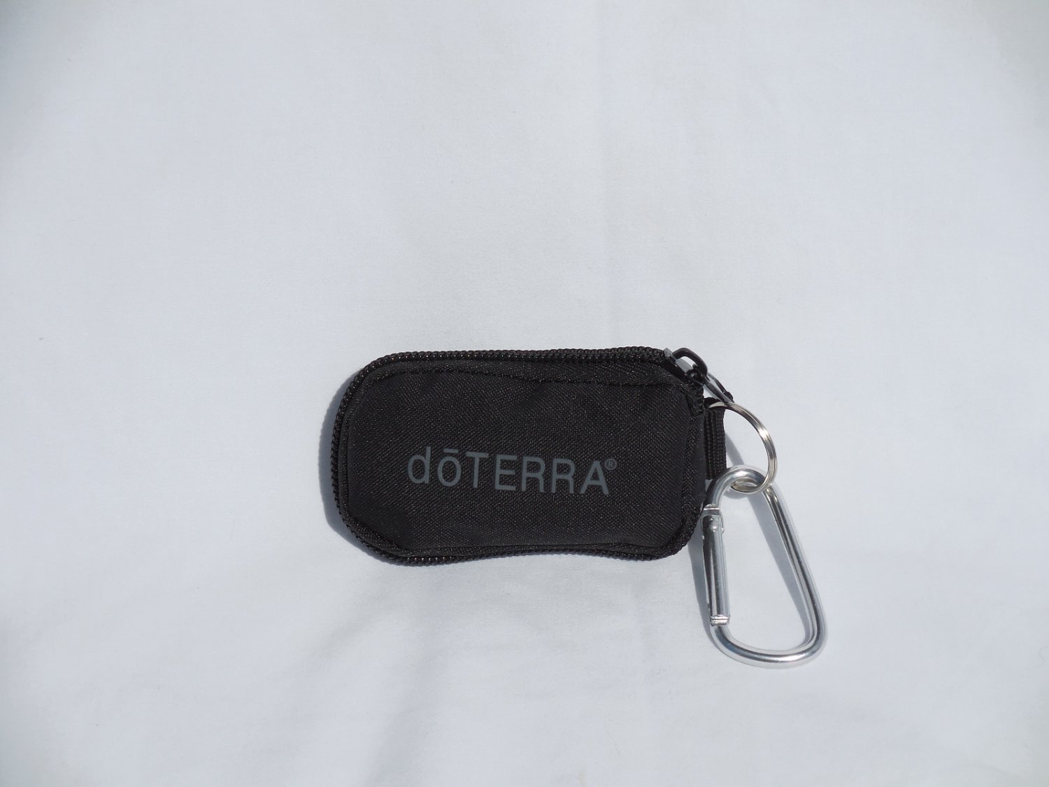 DoTERRA BLACK TRAVEL CASE KEYCHAIN ESSENTIAL OILS ~ WITH 8 - EMPTY 5/8 ...