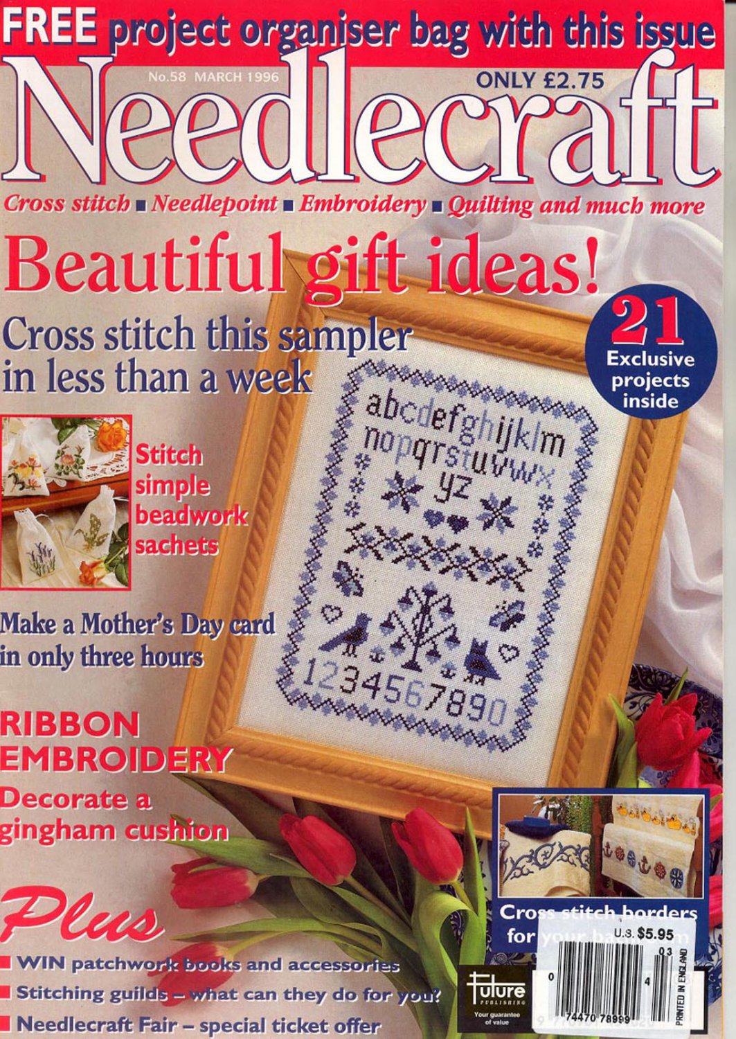 NEEDLECRAFT NO. 58 MARCH 1996 U.K. BACK ISSUE CRAFTS MAGAZINE MINT
