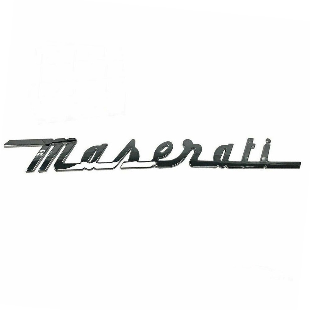Maserati Chrome Trunk Letter 3D Sticker Emblem Badge Logo Ornament