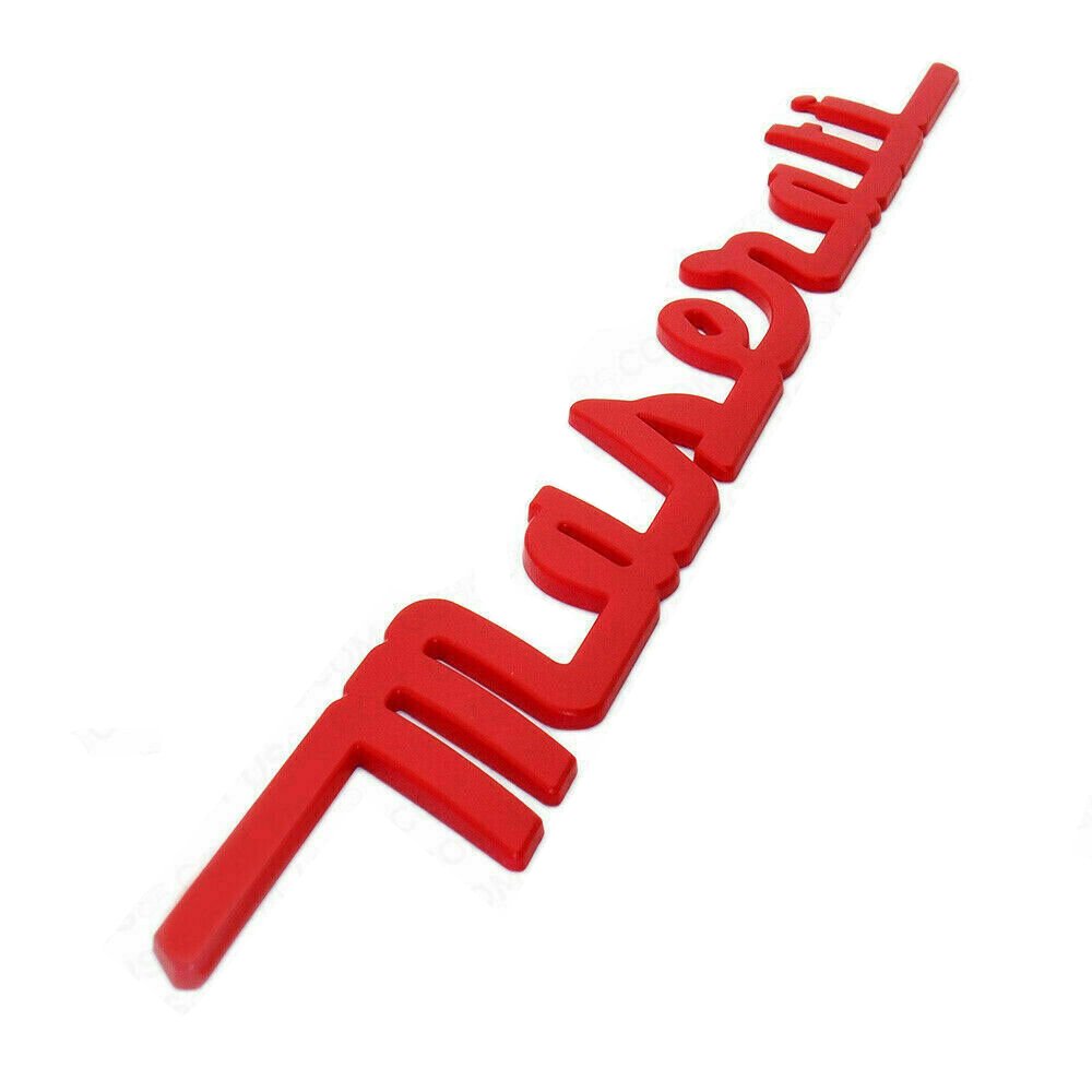 Maserati Red Trunk Letter 3D Sticker Emblem Badge Logo Ornament