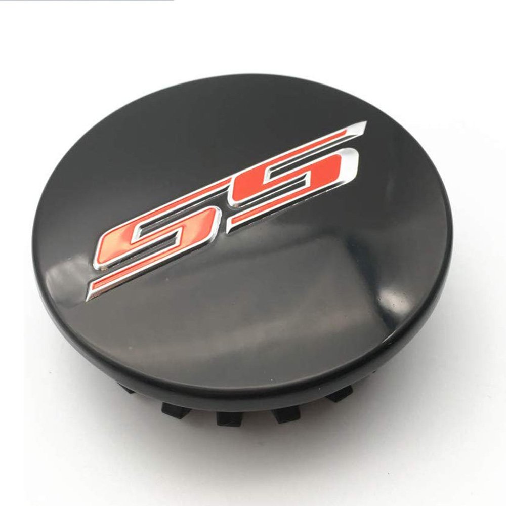 Chevrolet SS Black Red Hubcap Wheel Cover Center Cap Set