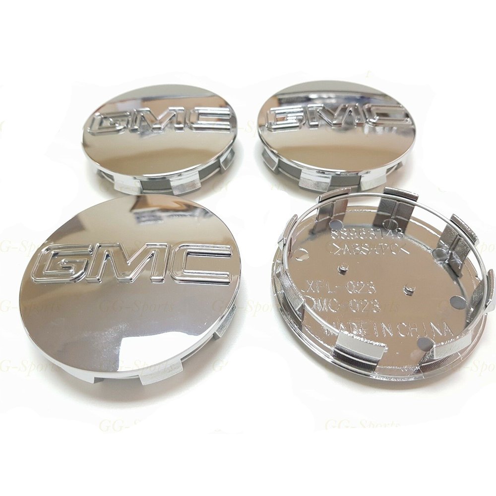 83mm GMC Chrome Hubcap Wheel Cover Center Cap Set