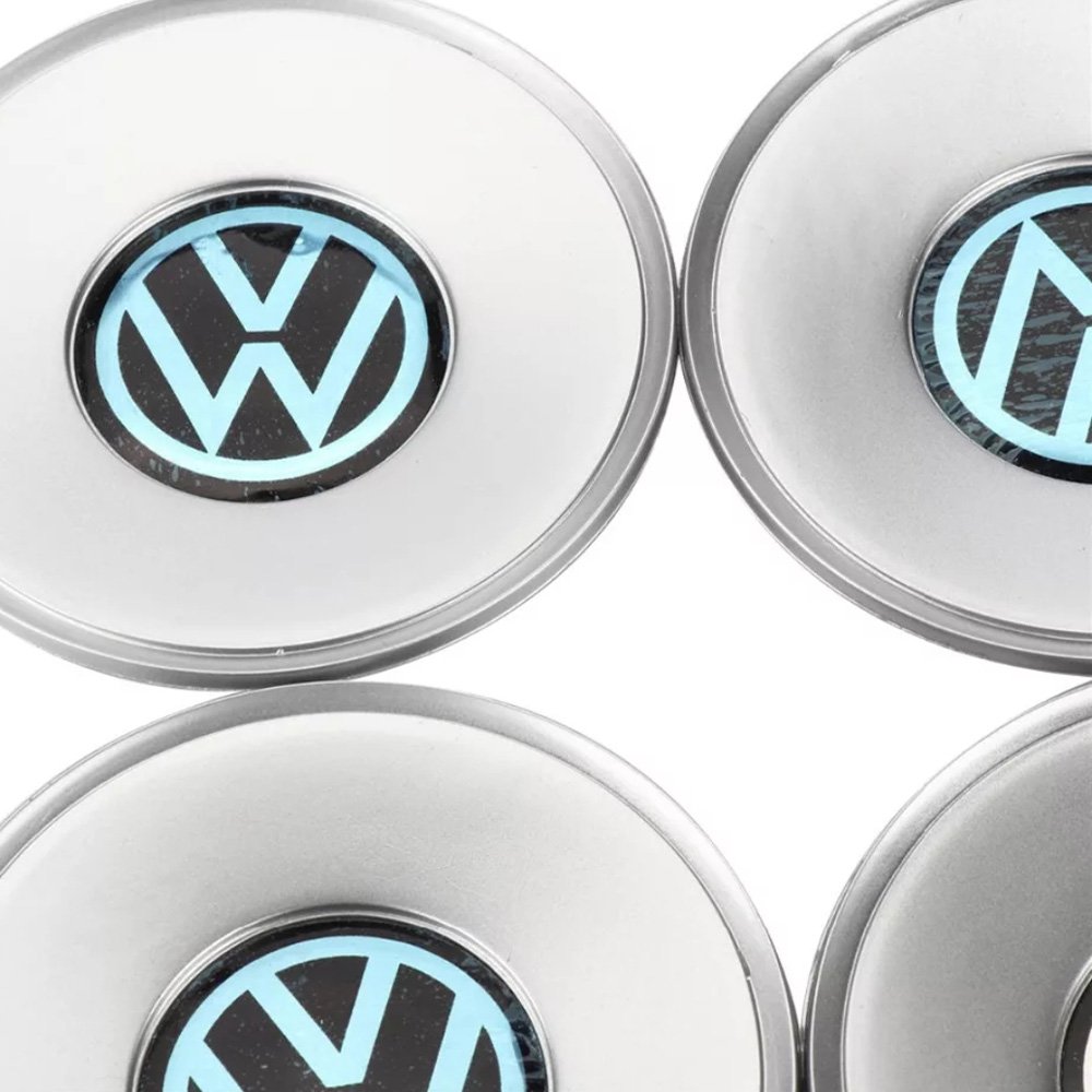 4x 155mm Volkswagen for VW 3B0601149 Emblem Logo Set Hubcaps Center ...