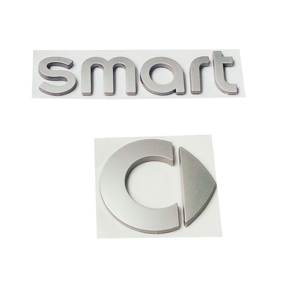 Smart Emblem Silver Sticker Letter Sign 3D Logo