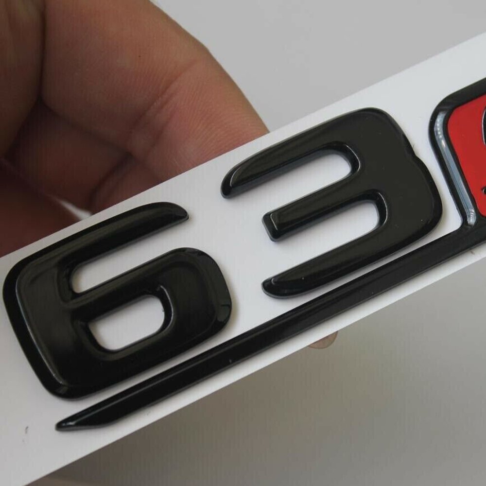 S63 AMG V8 BITURBO Black Glossy Letters Sticker Badges Emblems for ...
