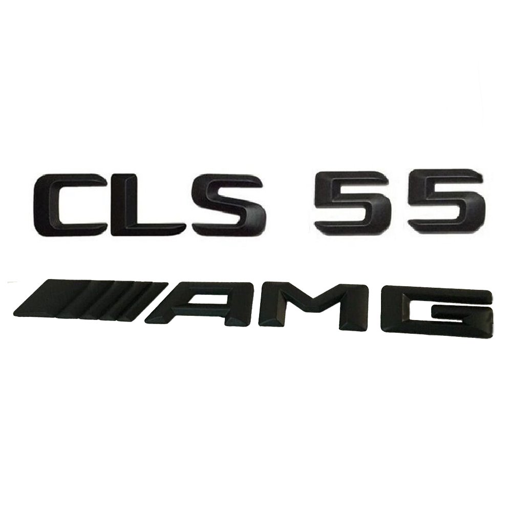 Black Letters CLS 55 AMG Trunk Badge Emblem Emblems for Mercedes Benz ...