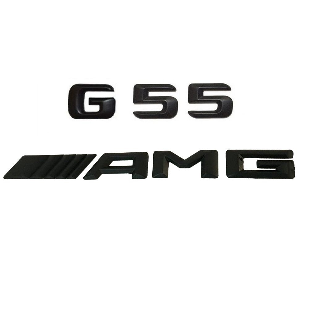 Black Letters G 55 ////AMG Trunk Badge Emblem Sticker for Mercedes Benz ...
