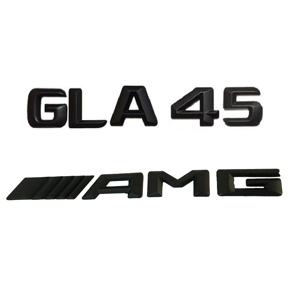 Black Letters GLA 45 AMG Trunk Emblem Emblems for Mercedes Benz W156 ...