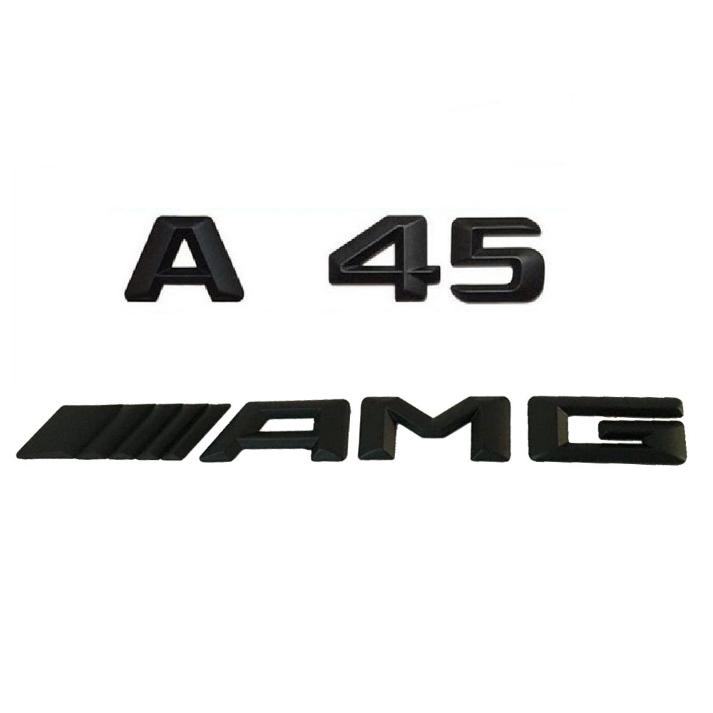 Black Number Letters A 45 ////AMG Trunk Emblems Emblem Badges for Benz ...