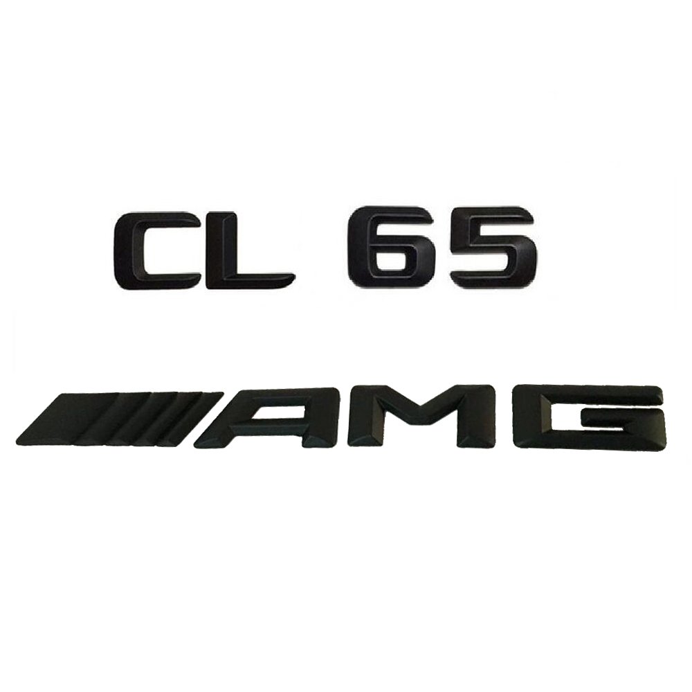 Black Letters CL 65 ///AMG Trunk Badge Emblems Emblem for Mercedes Benz ...