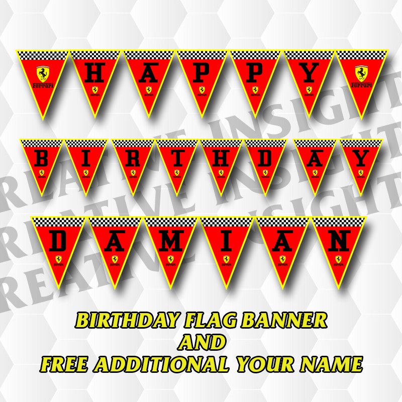 Ferrari Birthday Banner