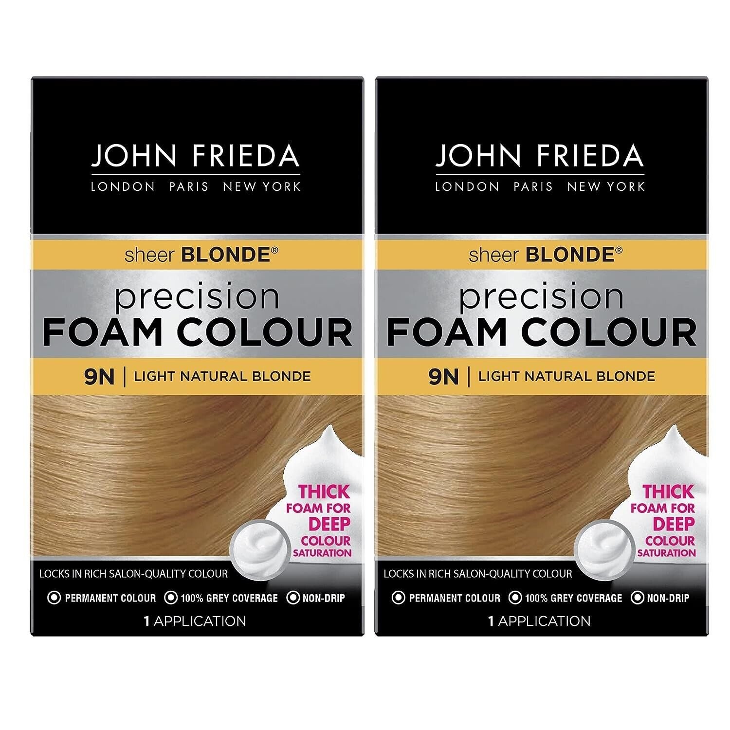 John Frieda Sheer Blonde Precision Foam Colour 9N Hair Color Light ...