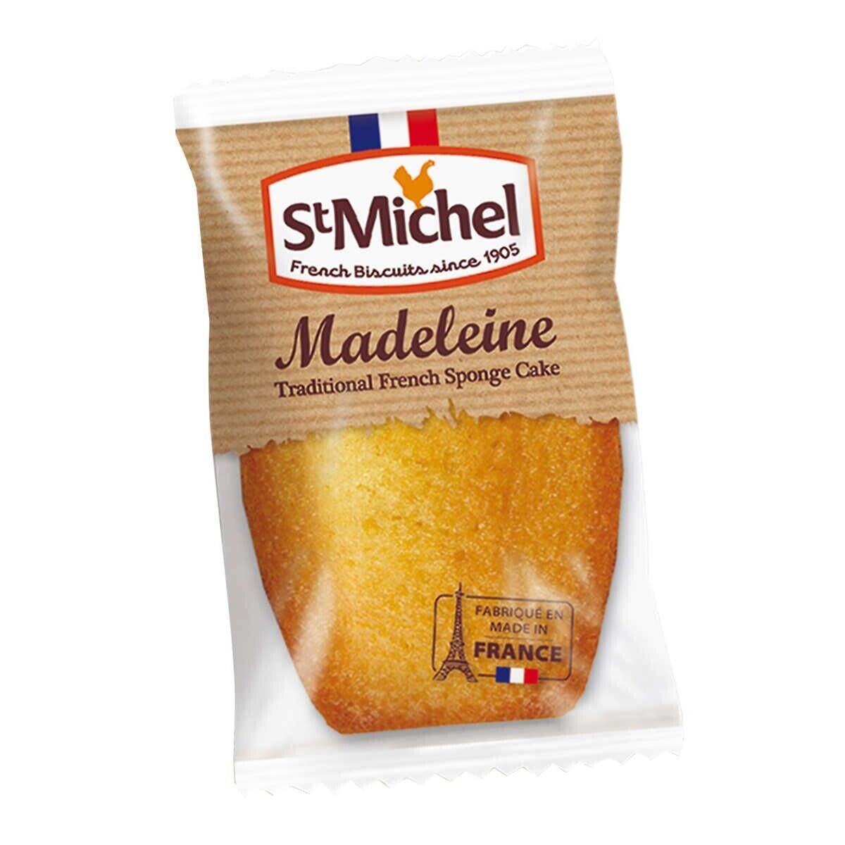 St Michel Madeleine Classic French Sponge Cake 100 Individual Wrap ...