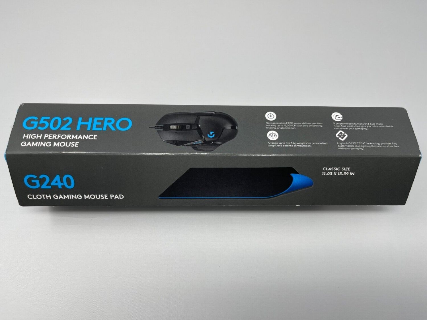 Logitech G502 HERO High Performance Gaming Mouse, G240 Cloth Mouse Pad ...