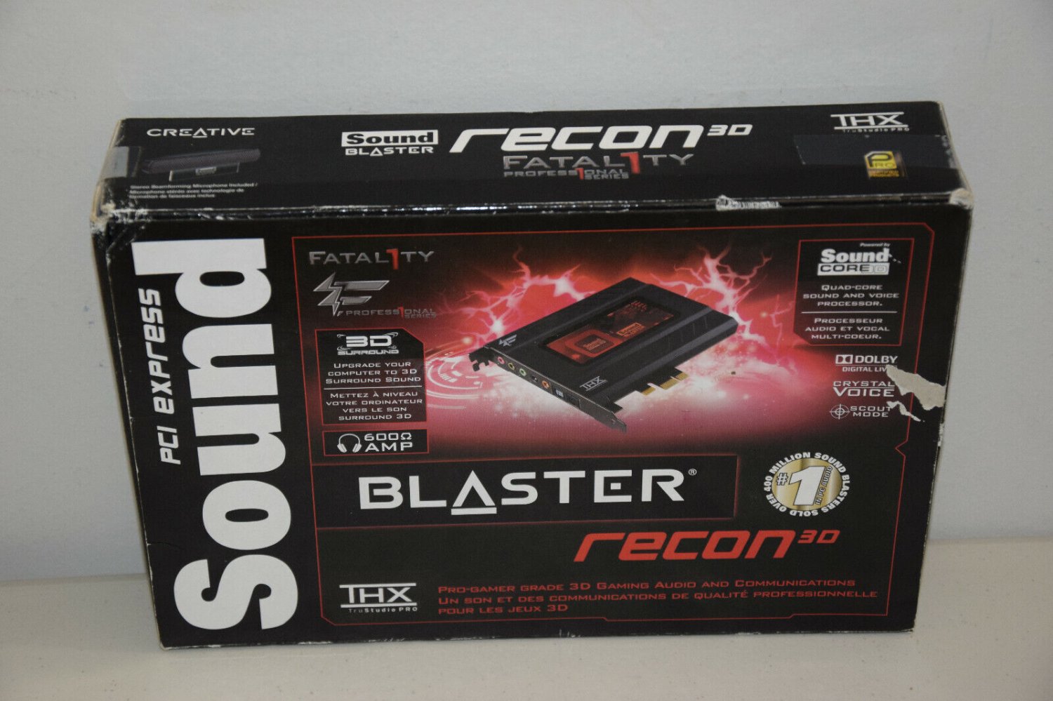 Creative Sound Blaster Recon3D THX PCIE Fatal1ty Pro Sound Card SB1356 ...