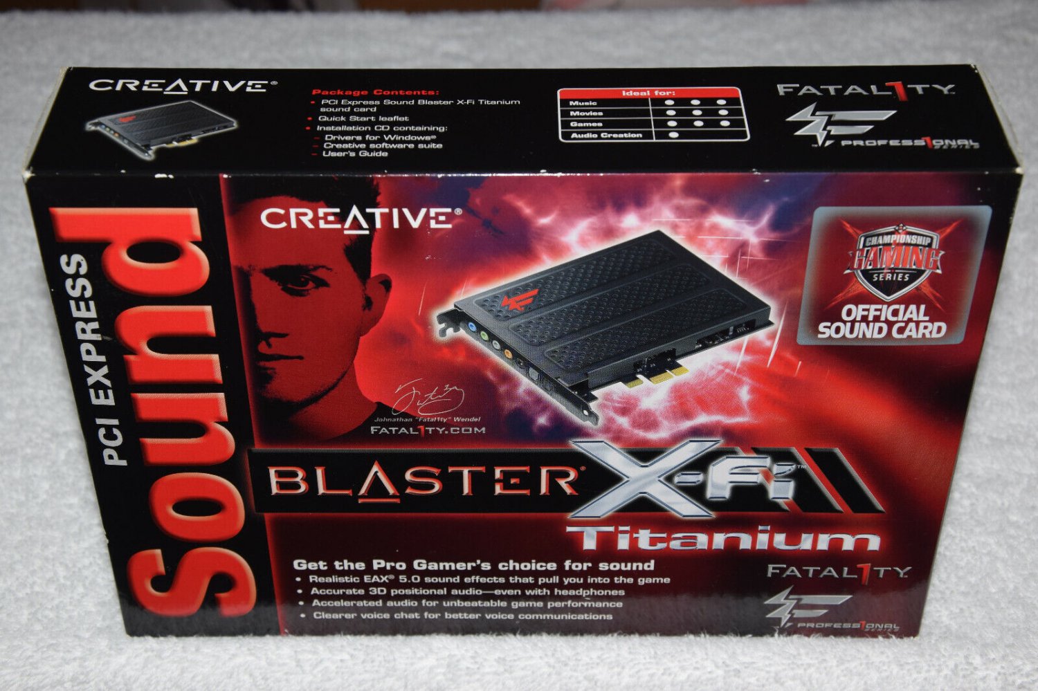 Creative Sound Blaster X-Fi Titanium Fatality Professional Series PCIe ...