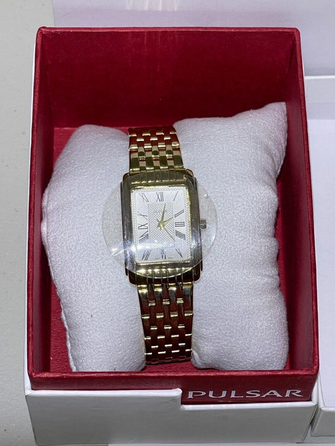 Seiko Pulsar Women Gold-Tone Bracelet Watch PH7330 Quartz Silver Dial ...