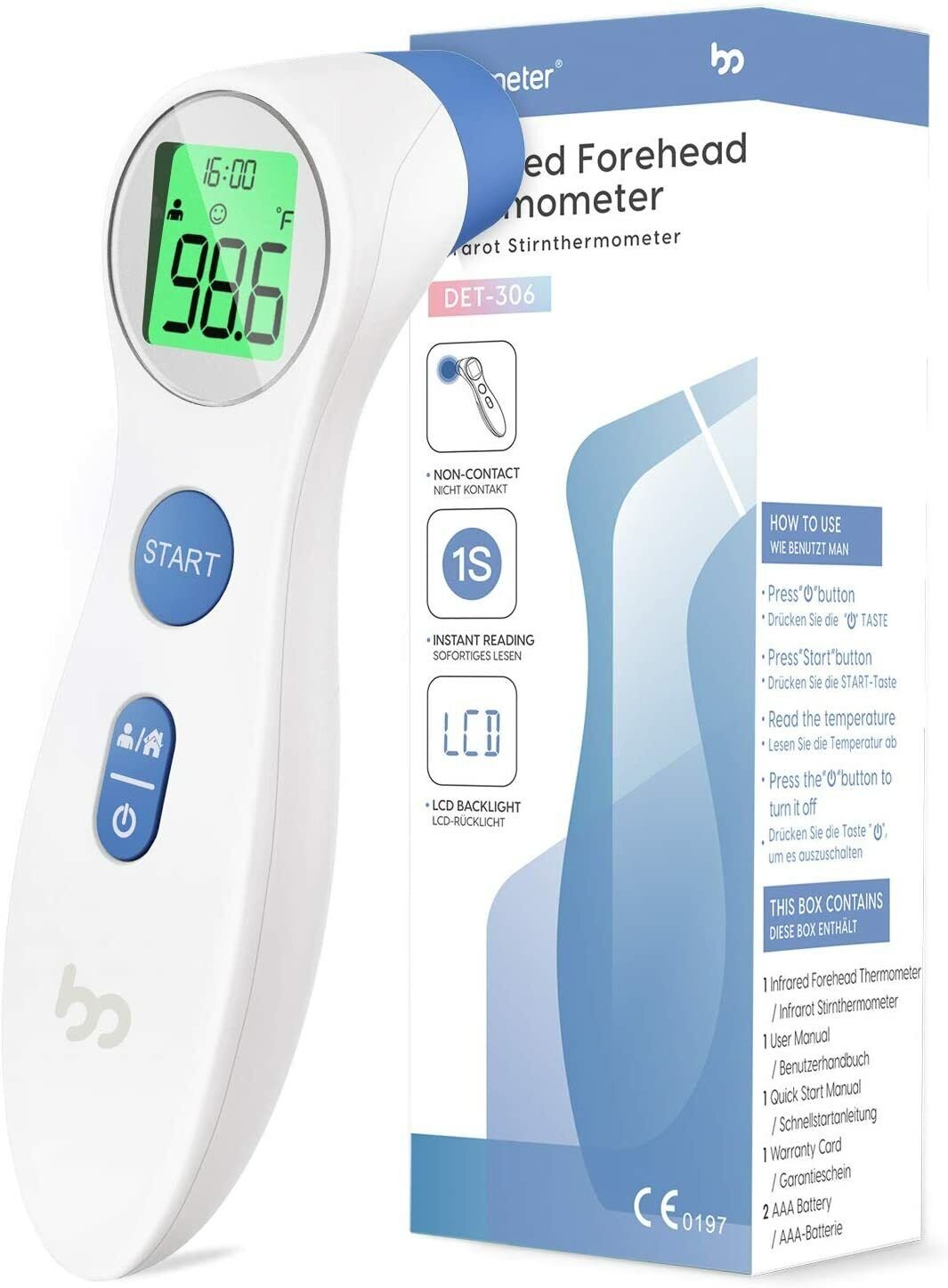 Femometer Medical Forehead Thermometer Digital Instant Accurate Reading ...