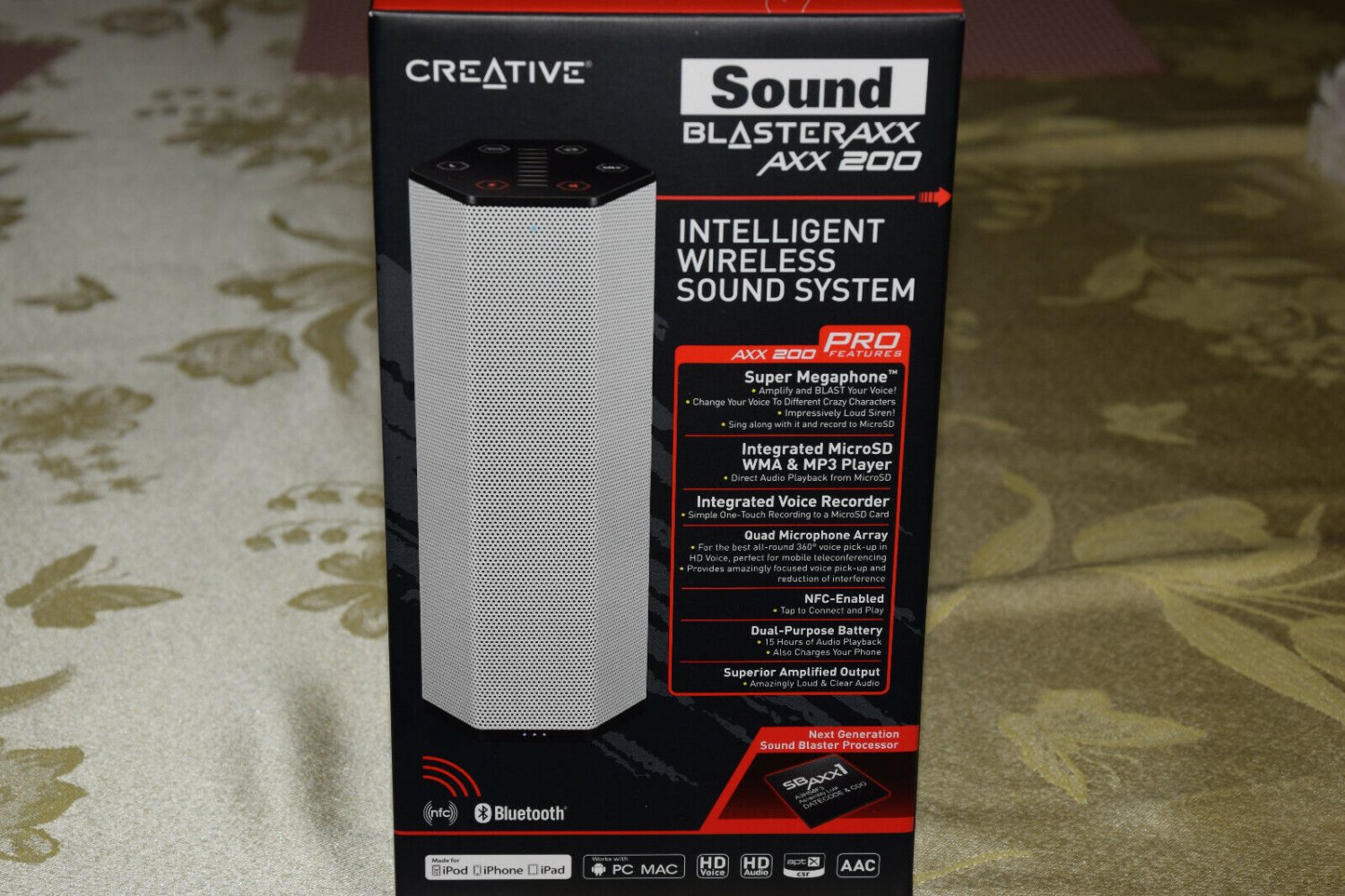 Creative Sound Blaster AXX 200 Intelligent Bluetooth Wireless Speaker ...