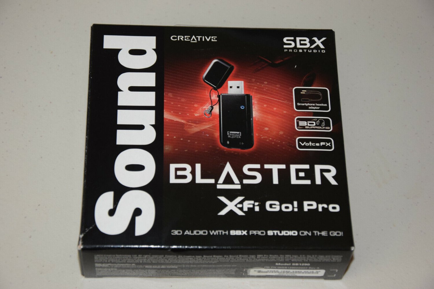 Creative Sound Blaster X-Fi Go Pro 70SB109500000 USB SBX SB1290 Audio ...