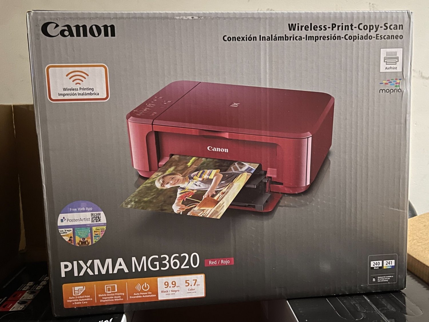 Canon PIXMA MG3620 Wireless All-In-One AIO Duplex Printer Mobile Tablet ...