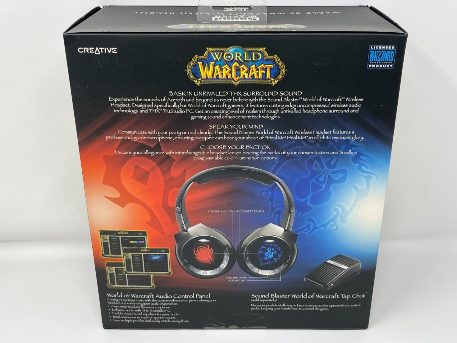 Creative Sound Blaster World of Warcraft WOW Wireless Headsets Gaming ...