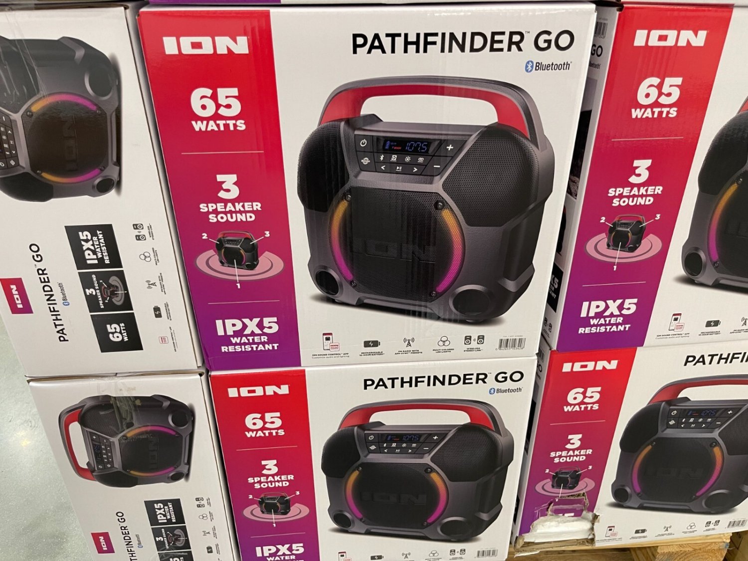 Ion Audio Pathfinder Go All-Weather Portable BT Speaker Premium Wide ...