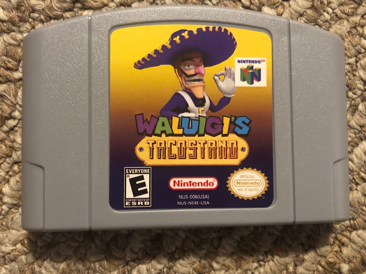 Waluigi's Taco Stand Nintendo 64 N64 Video Game. Expansion Pak Required!