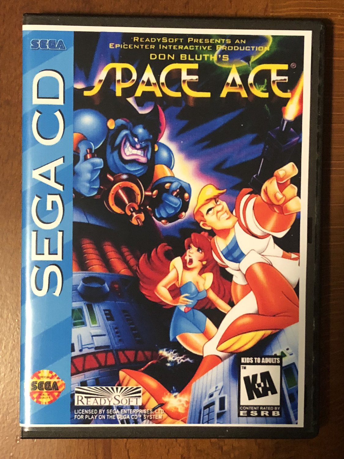 Space Ace Fan Made Sega CD Video Game. Read Description