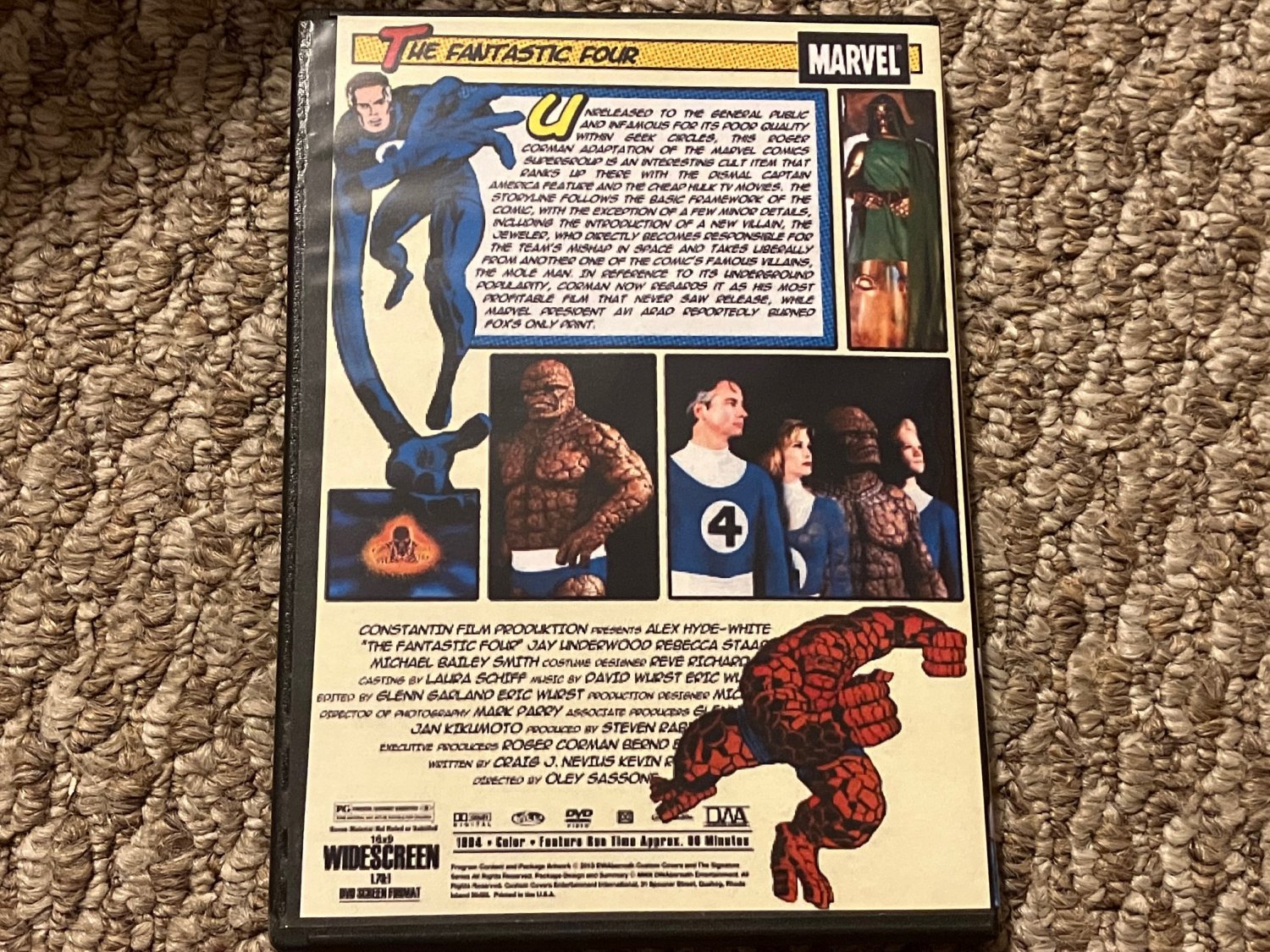 The Fantastic Four Unreleased Remastered DVD Movie. 1994!