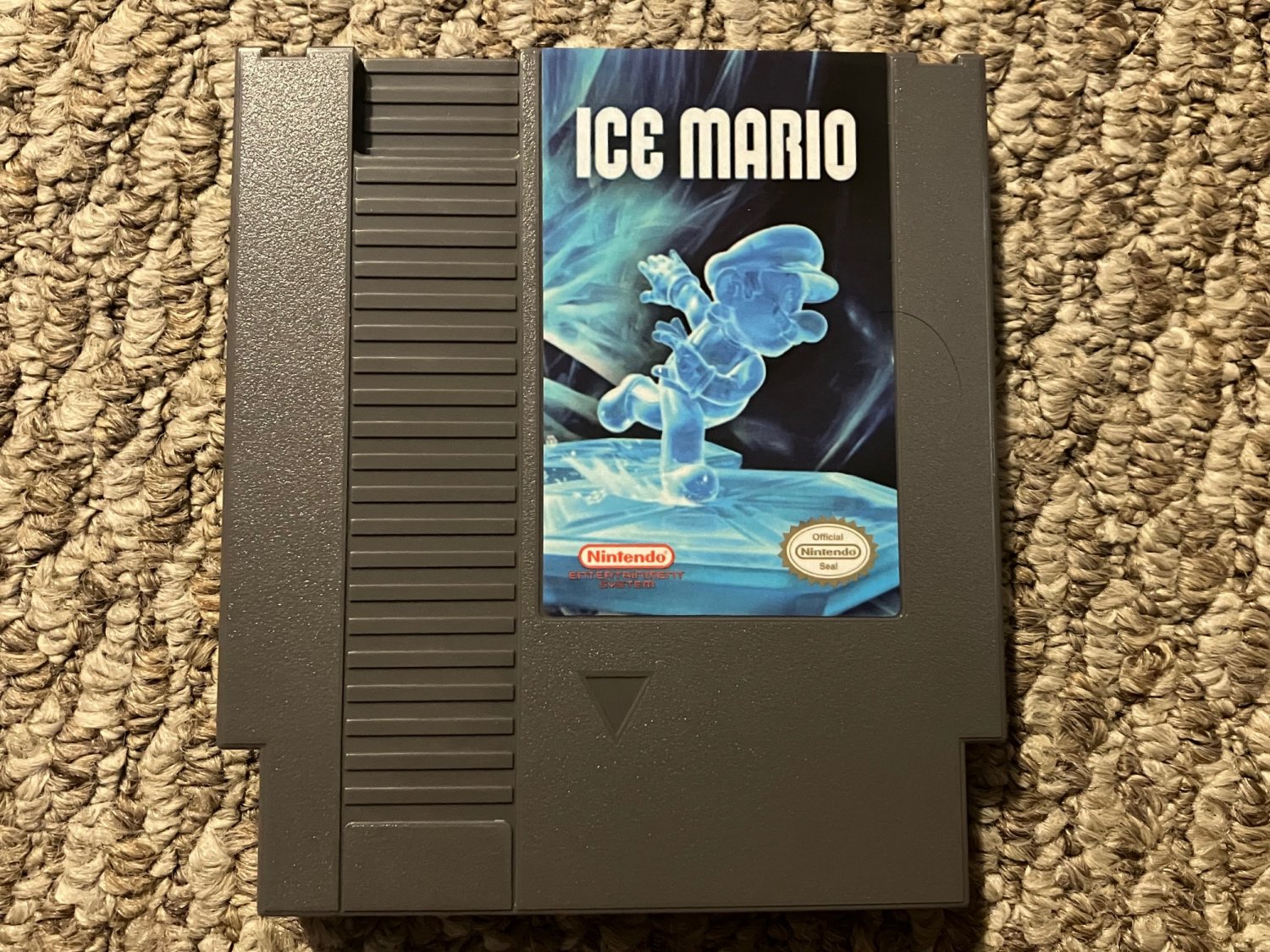 Ice Mario Nintendo NES Custom Video Game. Super Mario Bros!