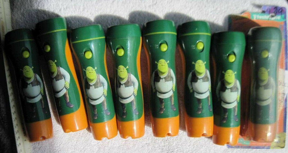 Dreamworks' Shrek Ultra Bright Flashlight Torch Flash Light Orange ...