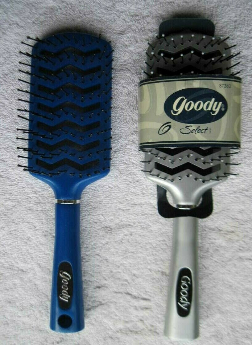 Silver Goody Select Plastic Vented Flat Paddle Hair Brush Blow Dry 1999
