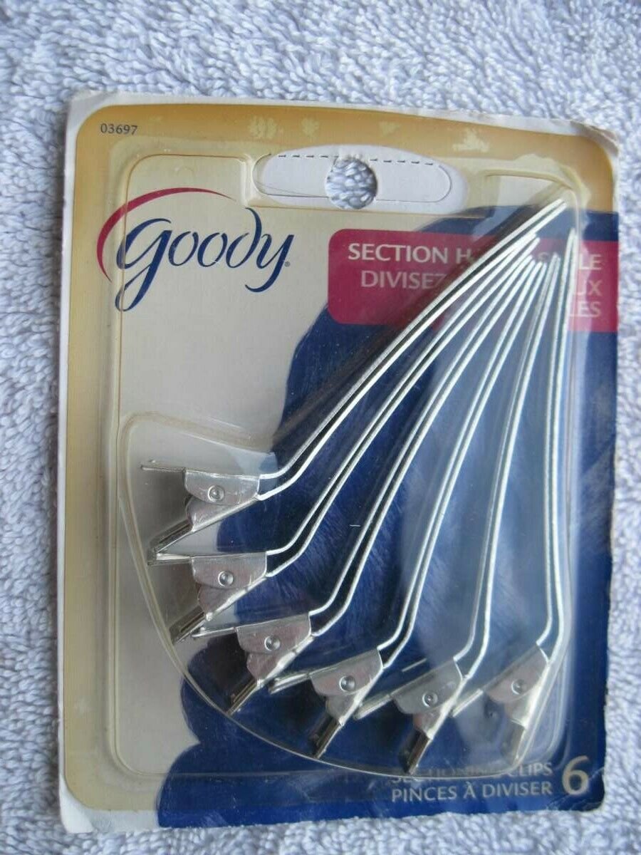 6 Goody Metal Sectioning Styling Hair Clips Section Style Secure ...
