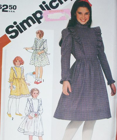 Simplicity 5772 sewing pattern girl size 8 pullover ruffled dress