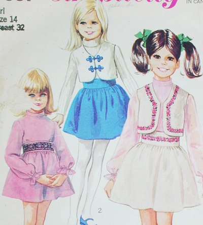 Simplicity 8067 vintage sewing pattern girl 14 skirt blouse bolero