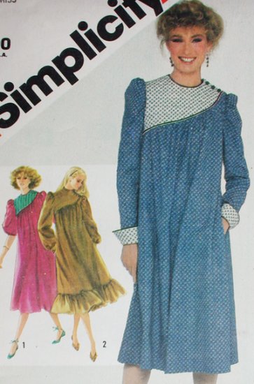 Simplicity 5721 sewing pattern Misses asymmetric dress sz 14B36 uncut 1982