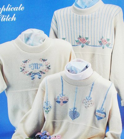 Victorian Country cross stitch pattern duplicate stitch for sweaters ...