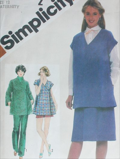 Simplicity 9950 maternity sewing pattern wrap top skirt pants sz 12