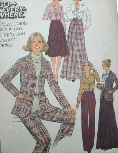 Simplicity 8245 sewing pattern jacket pants skirt blouse size 16 B38